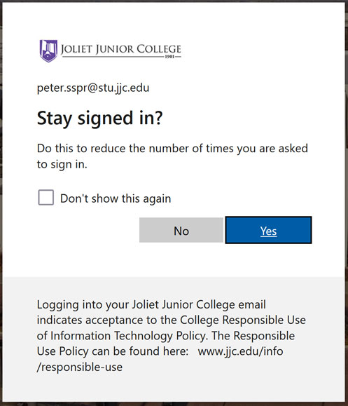 New Account Setup | Joliet Junior College